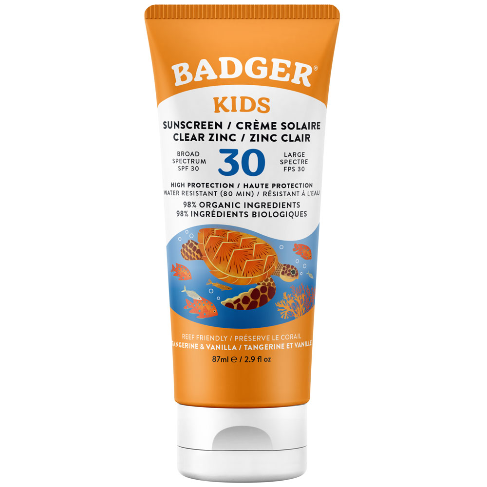 Badger Sunscreen Cream Kids Clear Zink | Bio-Naturel.de