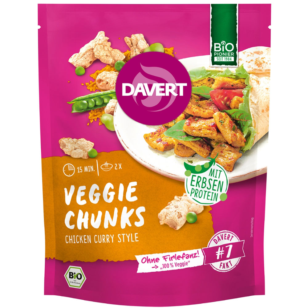 Davert Veggie Chunks Chicken Curry | Bio-Naturel.de