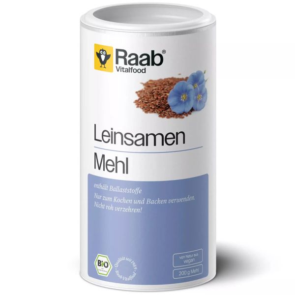Raab Vitalfood Leinsamen Mehl Dose bio | Bio-Naturel.de