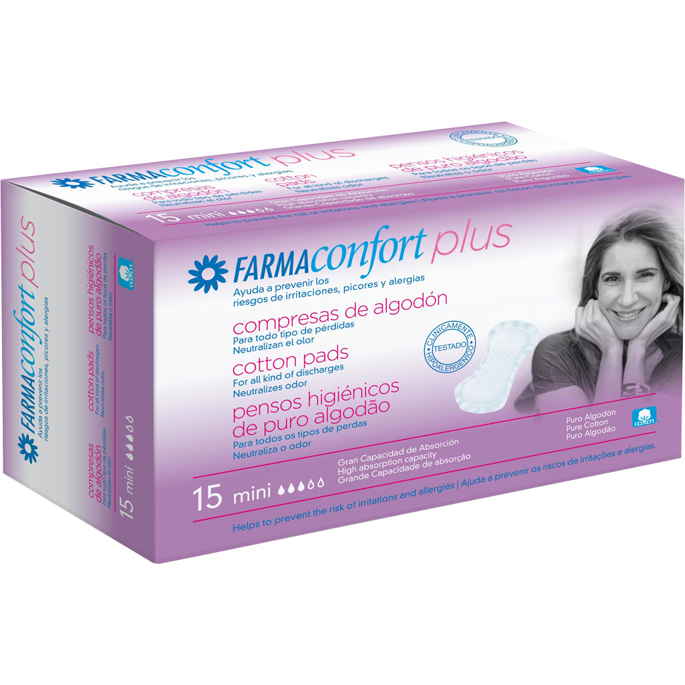 Compresas para la incontinencia FarmaConfort Algodon | BioNaturel