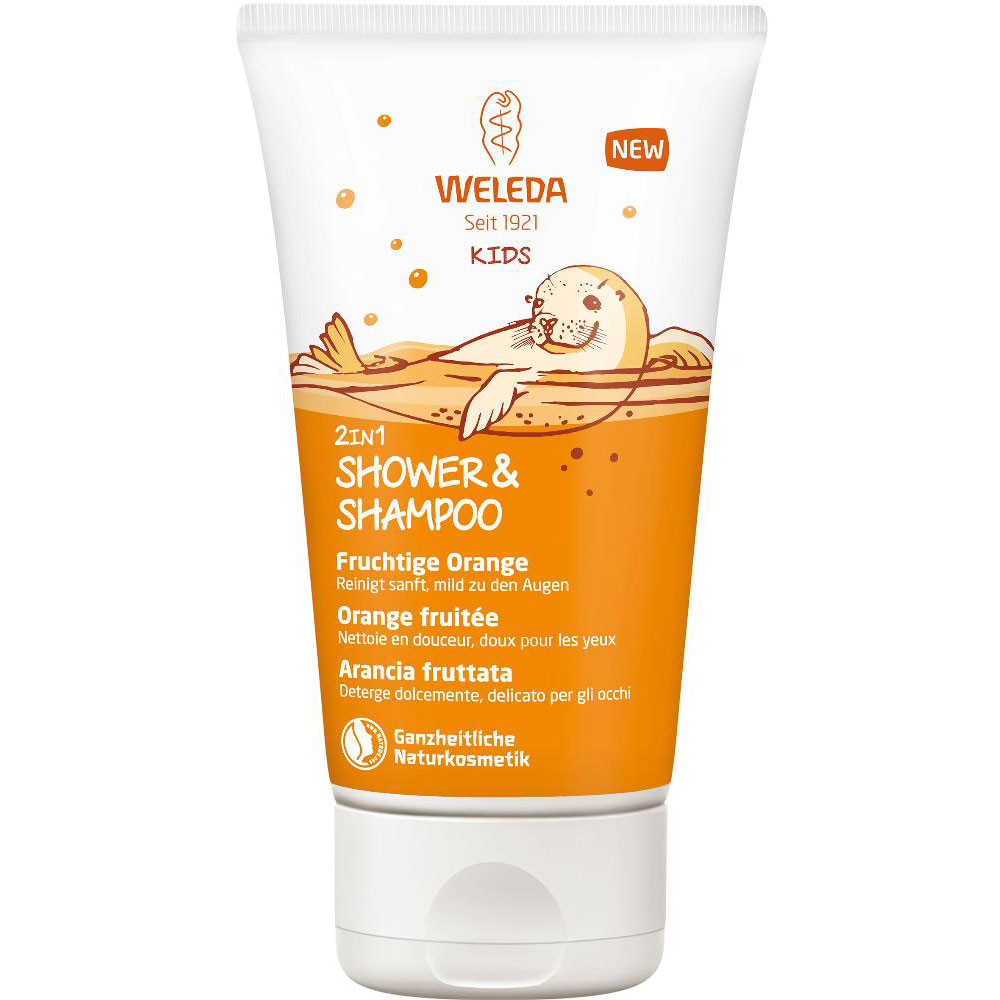 Weleda Kids 2in1 Shower & Shampoo Fruchtige Orange | Bio-Naturel.de