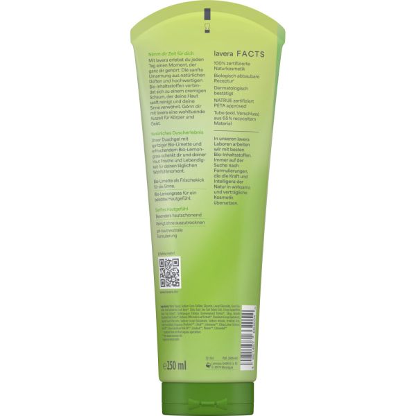 Lavera Gel de ducha Refresh Me Lima bio y hierba limón bio | Gel de ...