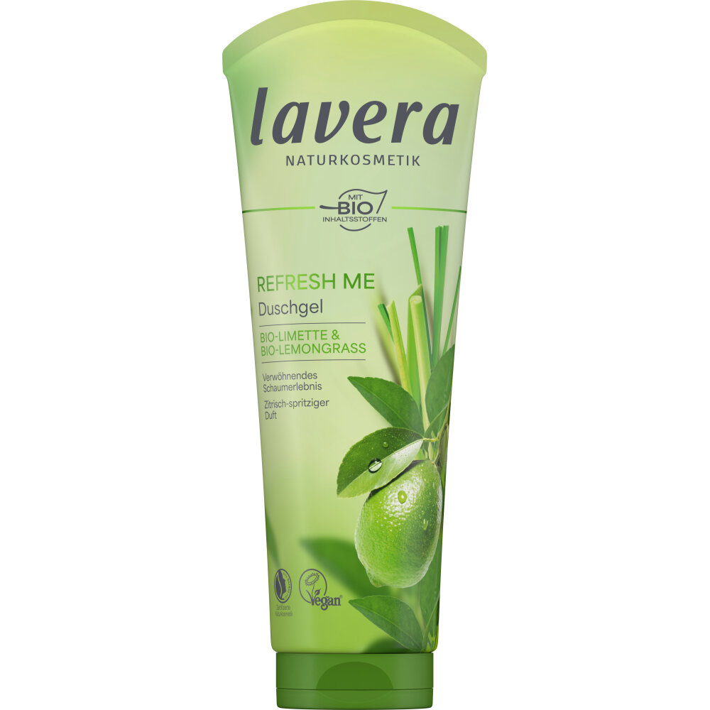 Lavera Gel douche Refresh Me Citron vert bio & Citronnelle bio | Gel ...