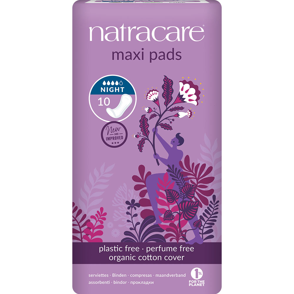 Natracare Maxi pads Night Time | Bio-Naturel.de